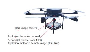 Surveillance patrol , mine detection and removal drone system